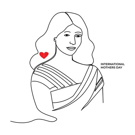 Women Continuous Single Line Outline Vector Art Drawing And Simple One