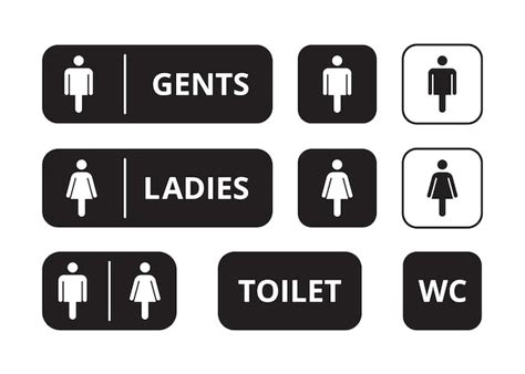 Premium Vector Toilet Sign Men Women Symbol Wc