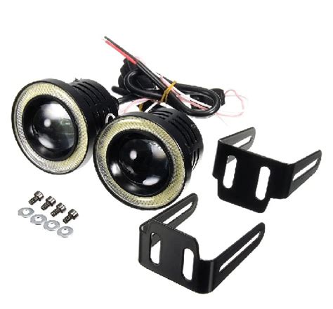 ავტომანქანის სანისლე Led ნათურა რკალი თეთრი 89მმ M609 წყვილი Veli Store