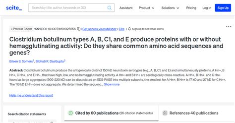 Clostridium Botulinum Types A B C1 And E Produce Proteins With Or Without Hemagglutinating
