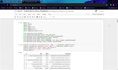 Completed Task 1 Of Codsofts Movie Genre Classification Harpreet