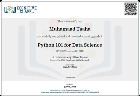 Completed Python 101 Course By Ibm Muhammad Taaha Posted On The Topic Linkedin