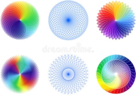 Abstract Spirograph Element Set Stock Illustration Illustration Of