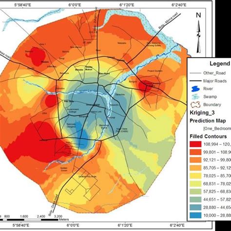 Spatial Interpolation Of One Bedroom Housing Prices For 2013 Source Download Scientific