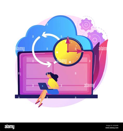 Automatic Backup Abstract Concept Vector Illustration Stock Vector Image And Art Alamy