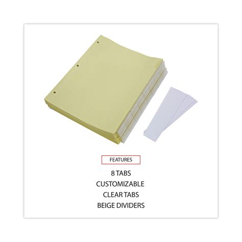 Insertable Tab Index 8 Tab 11 X 8 5 Buff Clear Tabs 24 Sets Take