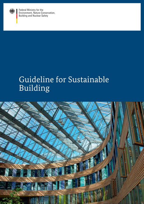 Pdf Guideline For Sustainable Building Nachhaltiges Bauen · The