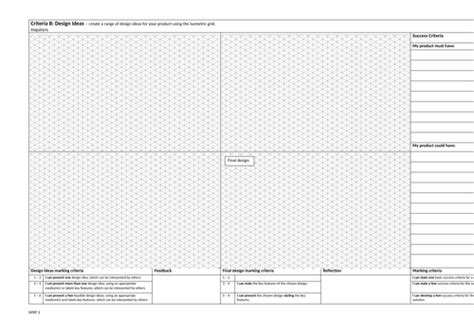 Ib Myp 1 Design Worksheets For Any Project Criteria B Teaching Resources