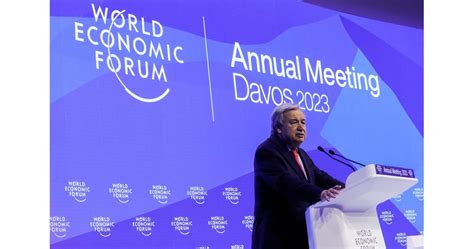 Антонио Гутериш в Давос Светът е в окото на ураган от пета категория