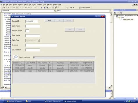 Vb Program That Stored Records Free Source Code And Tutorials