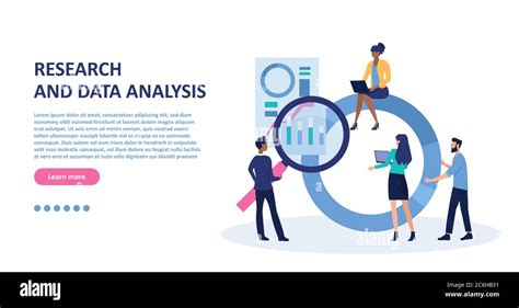 Research And Data Analysis Concept Vector Of A Business Team Analyzing Financial Report Stock