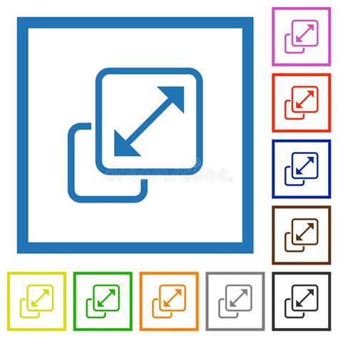 Resize Element Outline Flat Framed Icons Stock Vector Illustration Of Isolated Larger 240088111