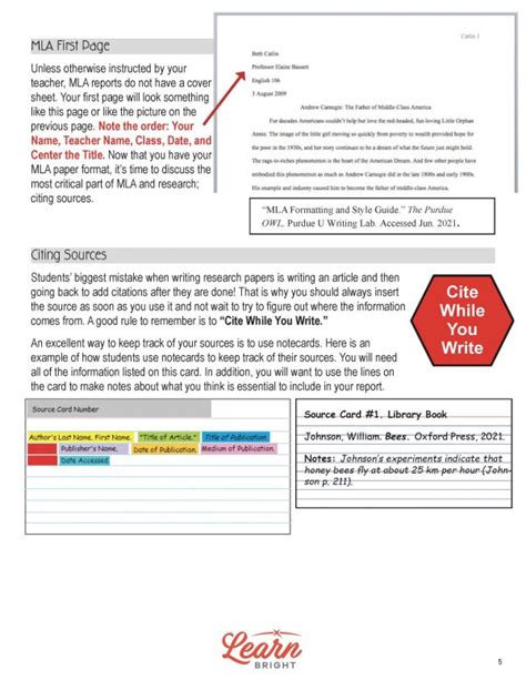 Introduction To Mla Style Free Pdf Download Learn Bright