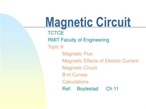 PPT Magnetic Circuit PowerPoint Presentation Free Download ID