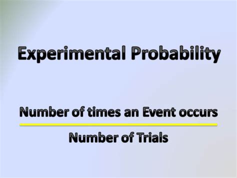 No Names Just Numbers Probability Of An Event