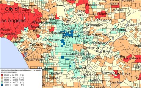 Los Angeles Map By Income