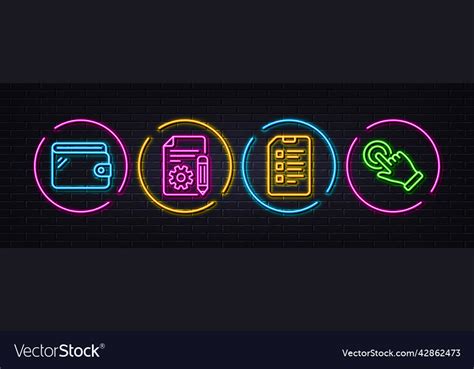 wallet documentation and checklist minimal line vector image