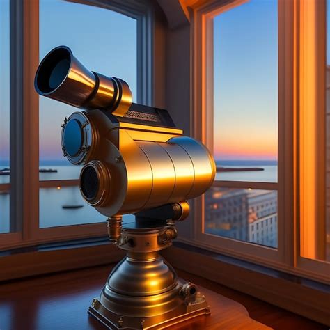 Premium Ai Image Amateur Telescope In The Room Closeup