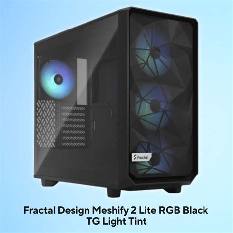 Fractal Design Meshify 2 Lite Rgb Black Tg Light Tint Quadra Computer