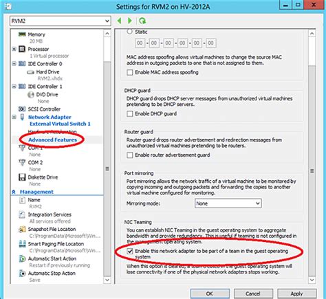 configuring nic teaming for virtual machines with hyper v 3 0 serverwatch