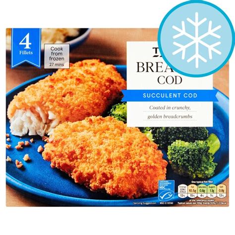 Tesco 4 Breaded Cod Fillets 500g Tesco Groceries