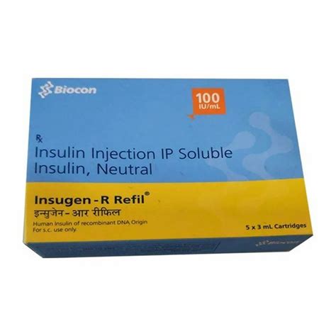 Biocon Insugen R Refill 100iu Insulin Injection 100 Iu Ml At ₹ 212