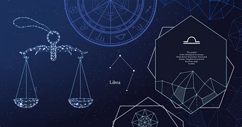 조디악 사인 천칭 자리 점성술 별자리의 상징 가로 배너입니다 엽서 브로셔 페이지 소책자 용 템플릿입니다 과학에 대한 스톡 벡터 아트 및 기타 이미지 Istock