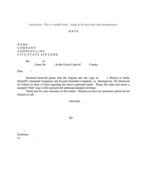Amended Complaint Doc Template Pdffiller
