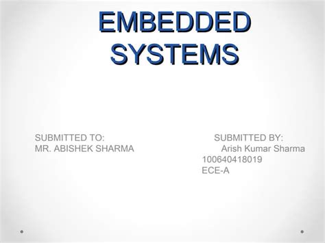 embedded systems 8051 microcontroller ppt