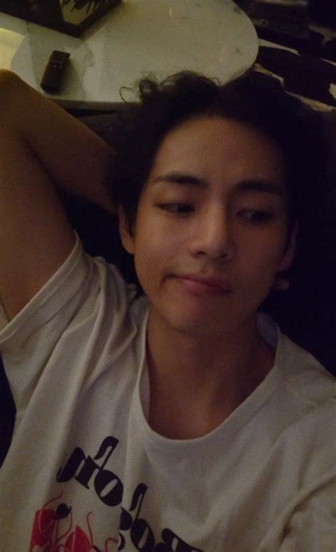 Taehyung Selca On Bed Taehyung Selca Kim Taehyung Taehyung