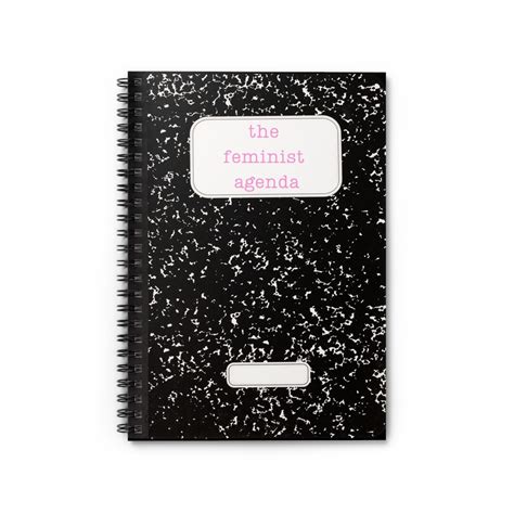 Feminist Agenda Notebook Women S Empowerment Journal Equality Planner Spiral Bound Diary