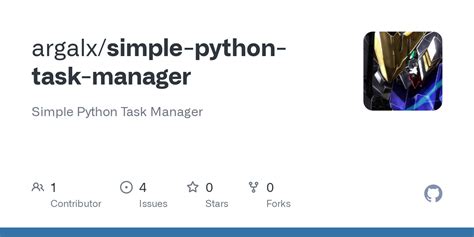 github argalx simple python task manager simple python task manager