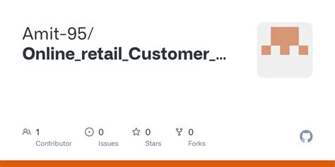 GitHub Amit 95 Online Retail Customer Segmentation