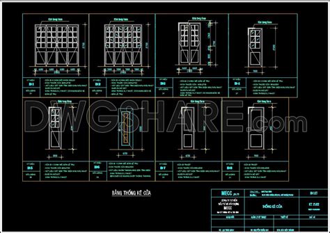 467 Detailed Autocad Drawings Of Doors Windows For Download