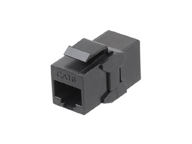 CA2-KJ-C6-BK Проходной адаптер (coupler), RJ-45(8P8C) формата Keystone ...