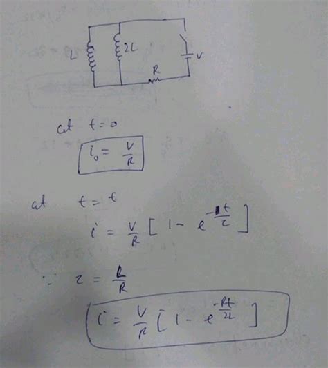 5 In The Circuit Shown The Switch Is Closed Att 0 The Current