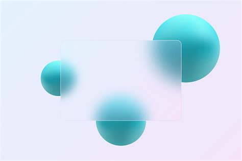 3d 크리 에이 티브 배경 디자인 유리 형태 스타일의 기하학적 구체가 있는 투명한 직사각형 유리 배너 0명에 대한 스톡 벡터 아트 및 기타 이미지 Istock