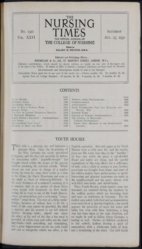 Issue 1321 1930 08 23 Nursing Times