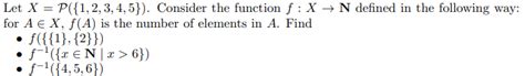 Solved Let X P Consider The Function F XN Chegg