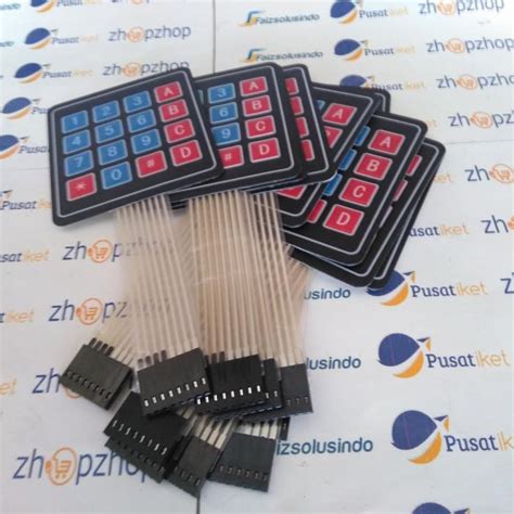 Keypad Membran 4x4 Matrix Arduino 4 X 4 Input Key Pad Membrane Lazada Indonesia