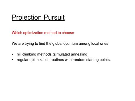 Ppt Projection Pursuit Powerpoint Presentation Free Download Id 3120067