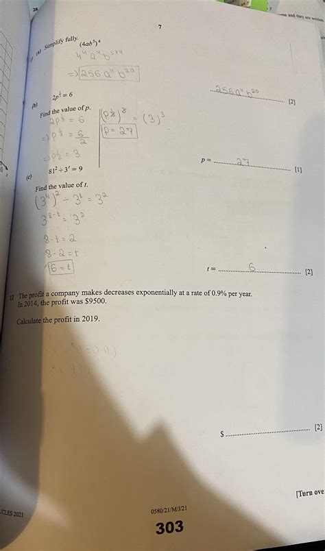 Can Someone Help Me With Any Of These Missing Questions From 058021m