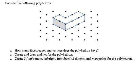 Solved Consider The Following Polyhedron How Many Chegg