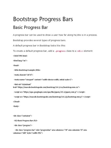 bootstrap progress bars descargar gratis pdf bootstrap front end