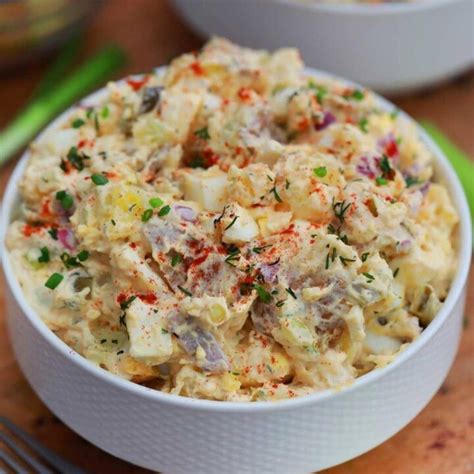 The Best Mustard Potato Salad With Eggs Scrambled Chefs