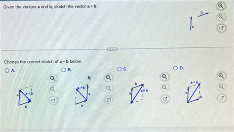 Solved Given The Vectors A And B Sketch The Vector Chegg