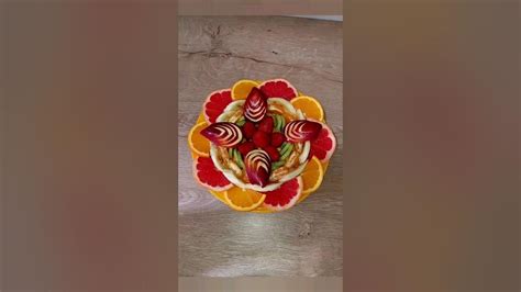 Մրգերի կտորների ձևավորման տարբերակ фруктовая нарезка Youtube