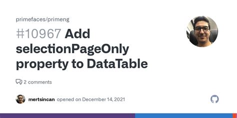 Add Selectionpageonly Property To Datatable · Issue 10967 · Primefaces