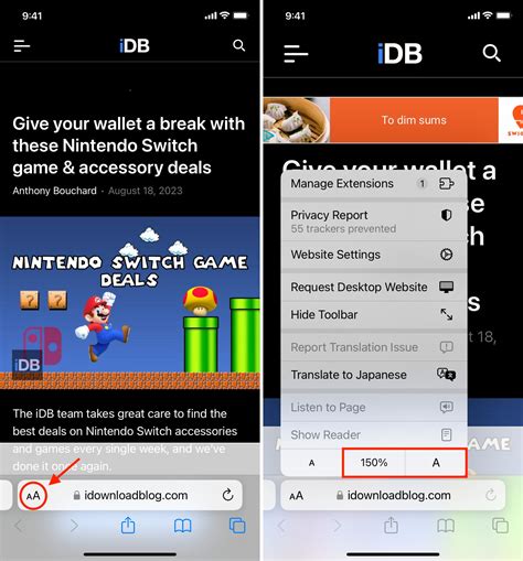 How To Always Zoom In Safari On Iphone Ipad And Mac
