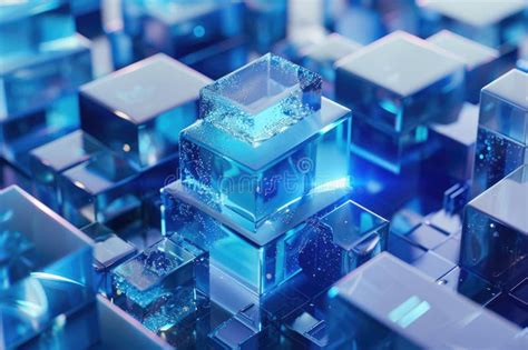 Reflective Cubes In Iridescent Tones Stock Illustration Illustration Of Light Background